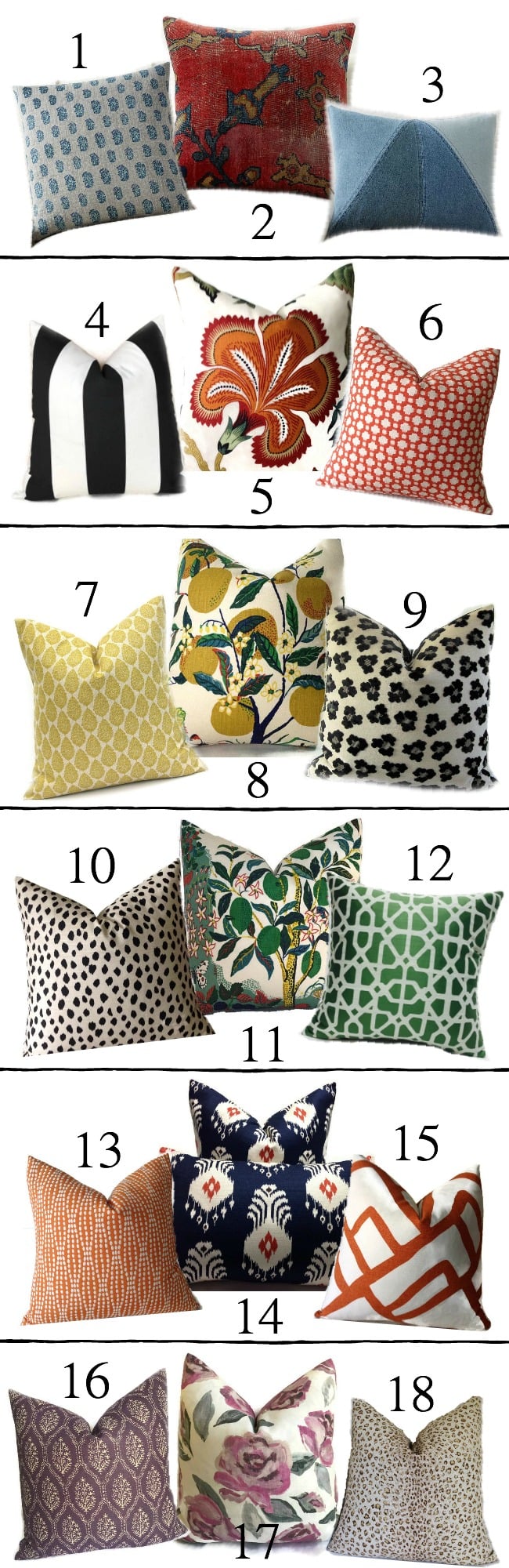 No Fail Pillow Pattern Combinations